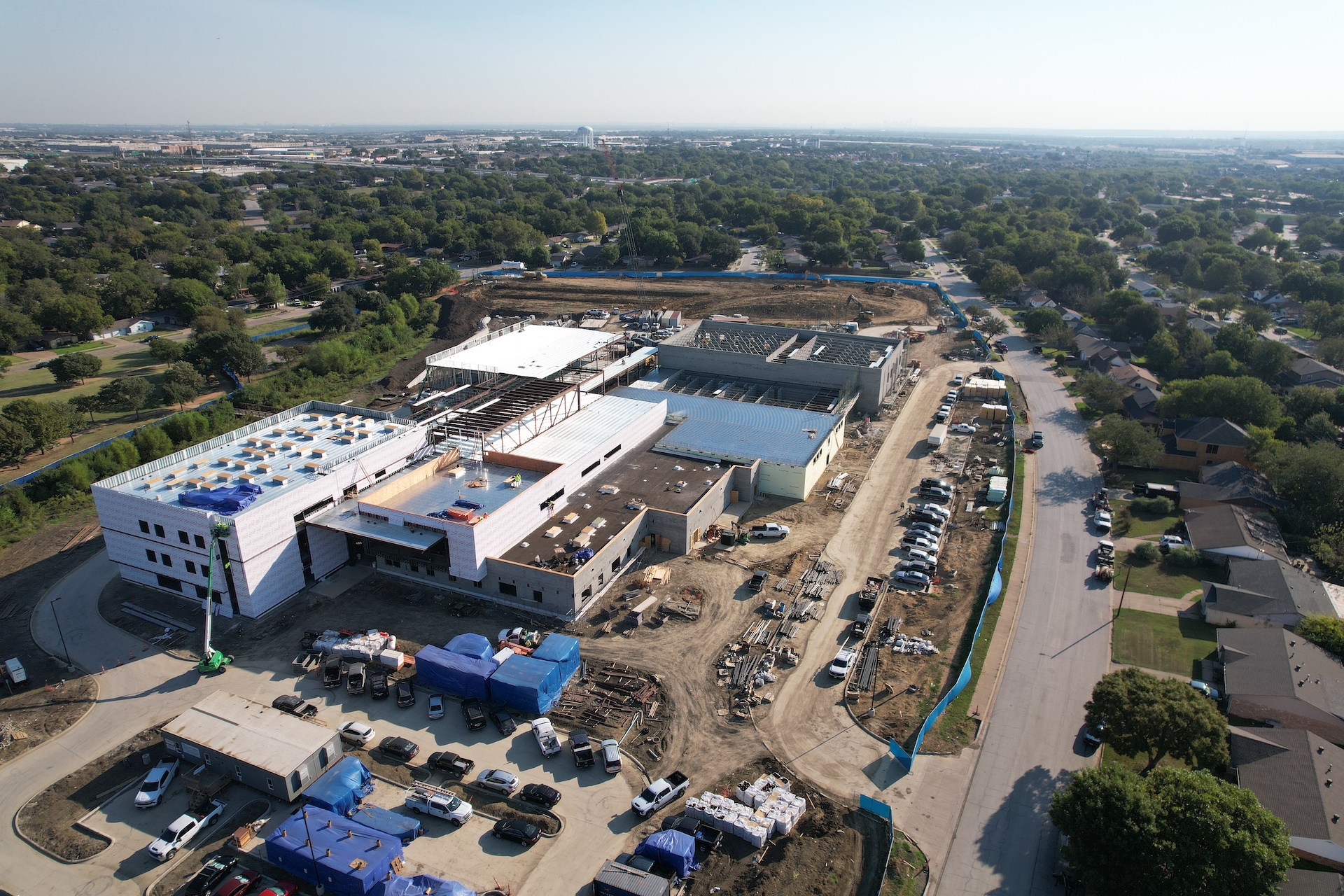 Construction of new Joey Rodriguez Junior High tops out