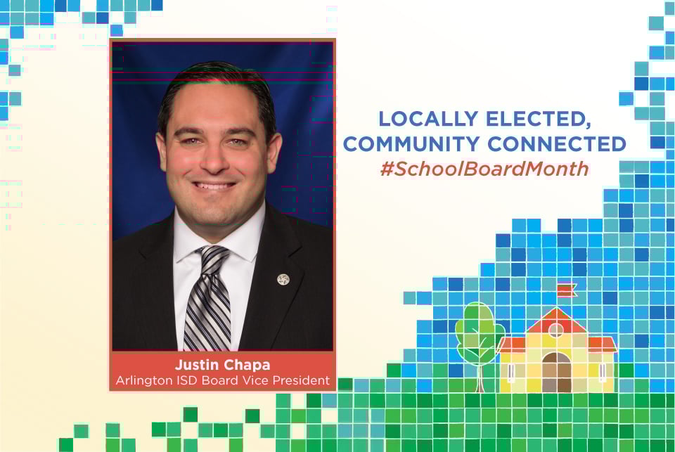 Trustee Justin Chapa is an Arlington ISD product and parent