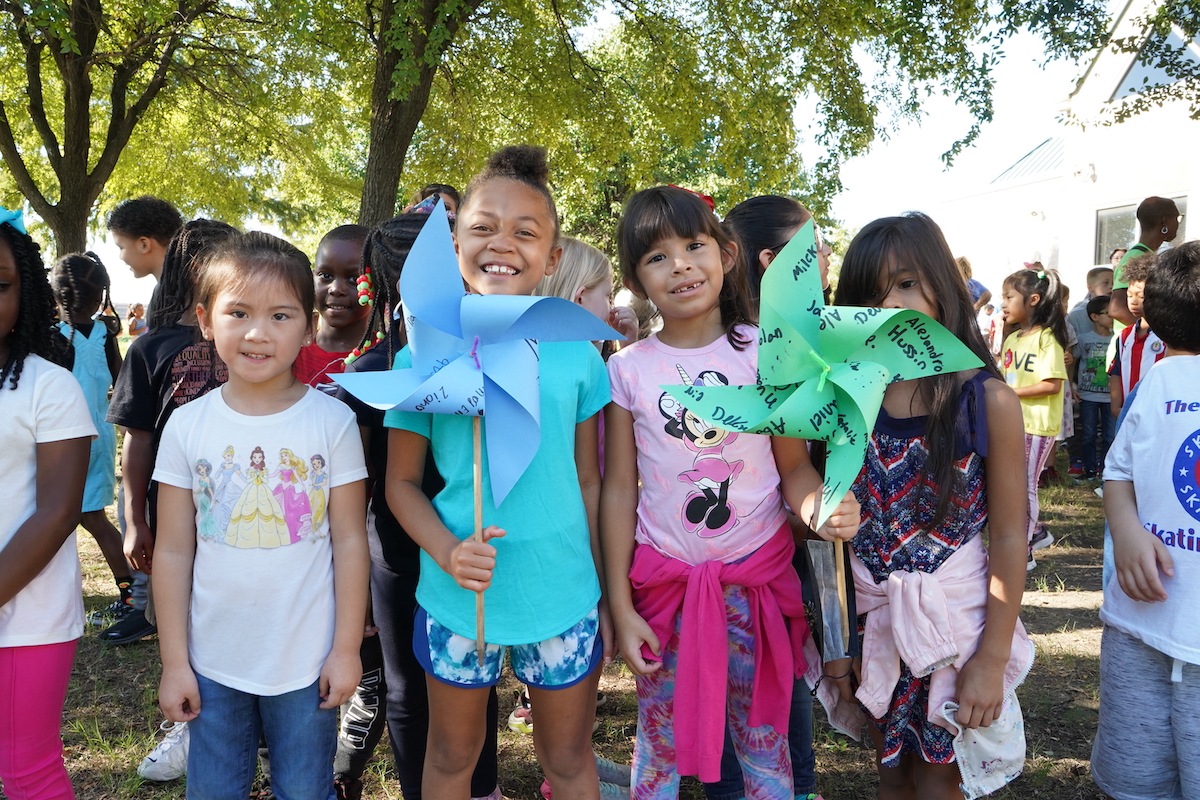 Ashworth Elementary celebrates Pinwheels for Peace