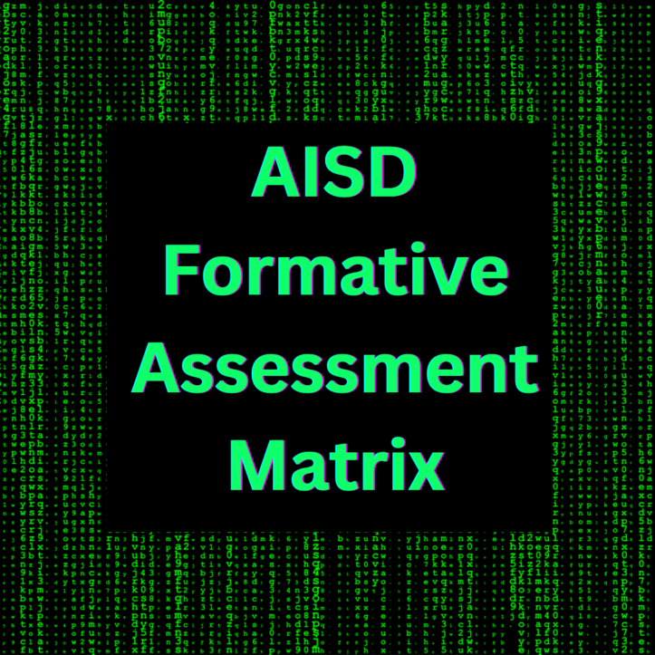 Formative Assessment Matrix » Arlington ISD