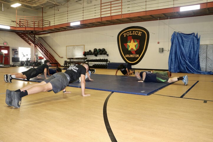 Arlington ISD police academy hosts summer student workouts