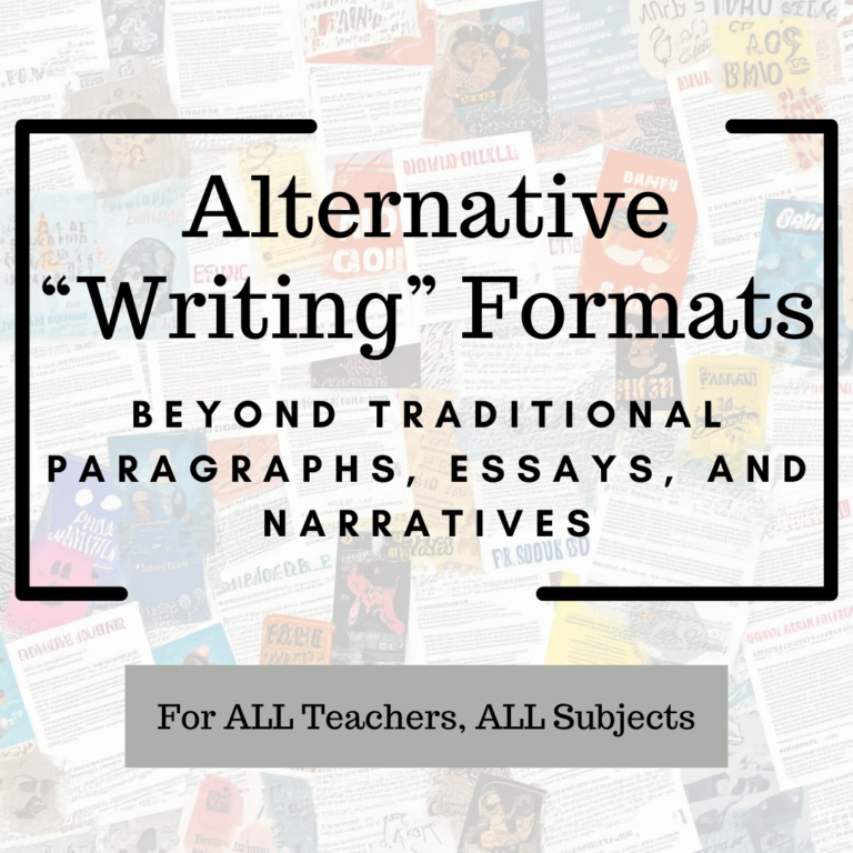 Alternative "Writing" Formats » Arlington ISD