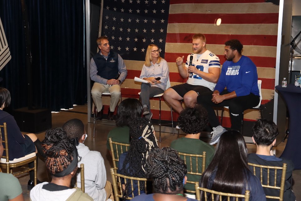 Nichols students get playbook on mental health from Cowboys