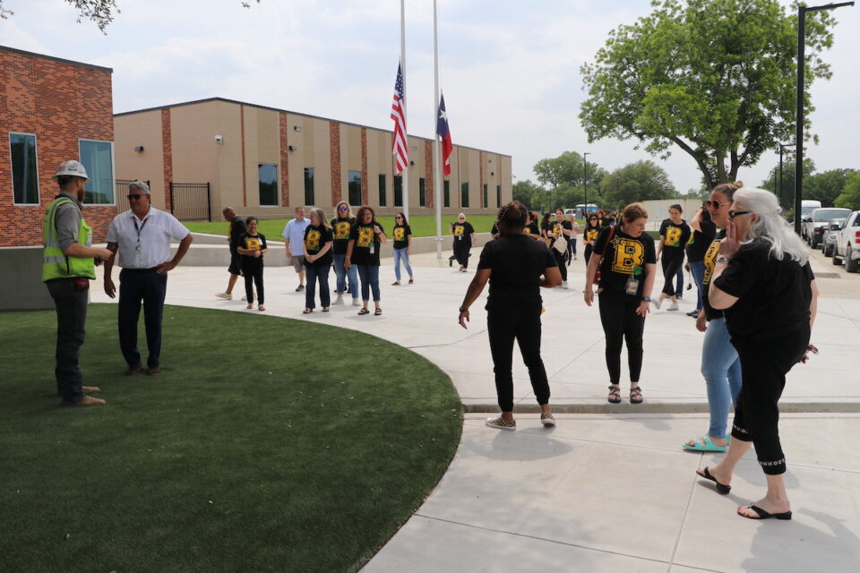 Berry Elementary teachers and staff visit their new school