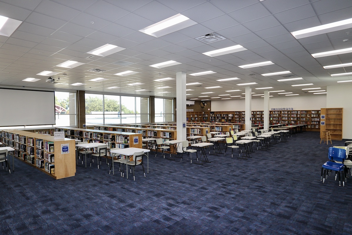 Sam Houston High School renovated library to open in January