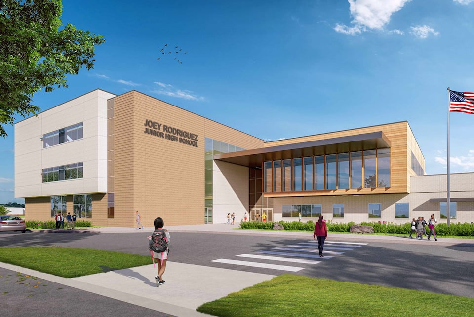 Steel going up for future Rodriguez Junior High School